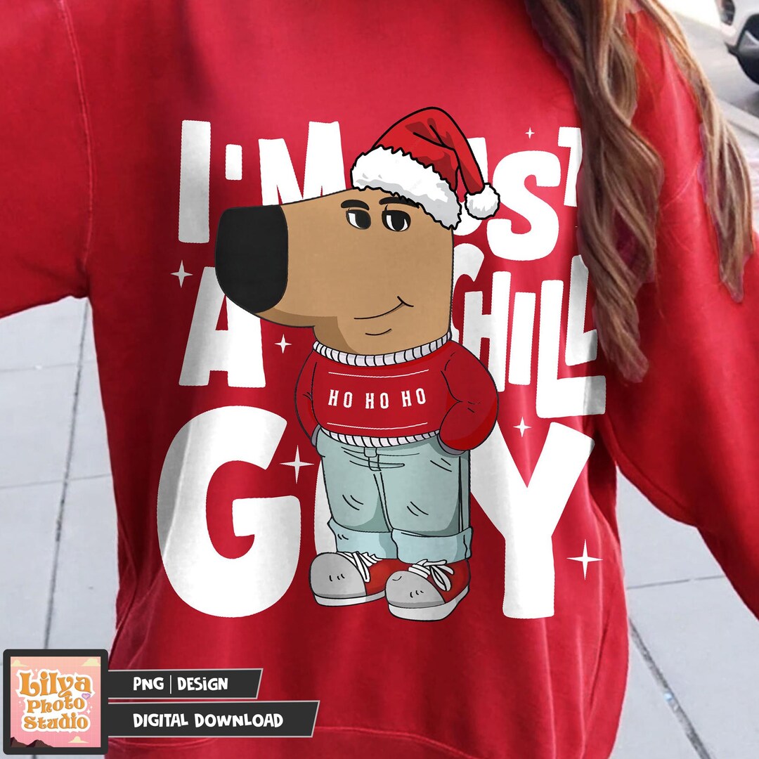 I'm Just A Chill Guy Comfort Color T-shir Png Viral Dog Cartoon Png ...