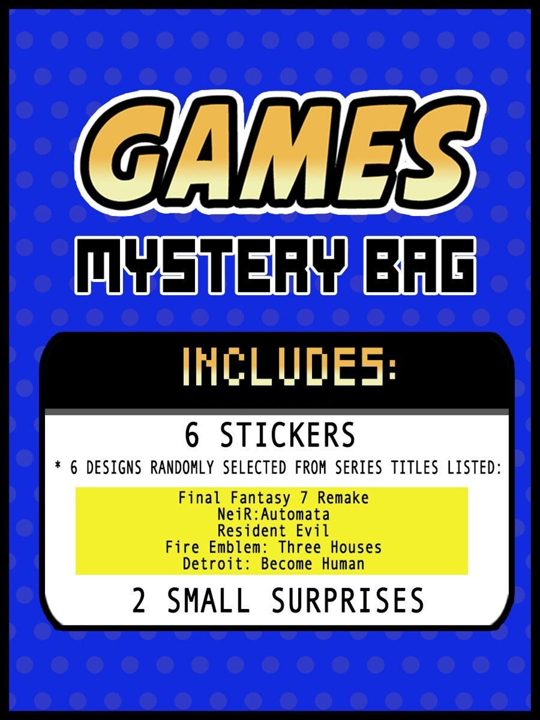 Video Games Themed Sticker Mystery Bag - Etsy