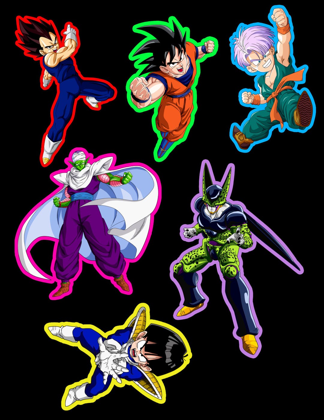 Dragon Ball Z Sticker Pack - Etsy