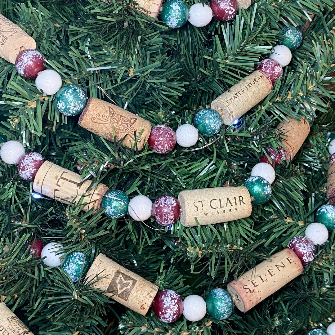 Christmas Snow Cork Garland 9.75 Feet Long - Etsy