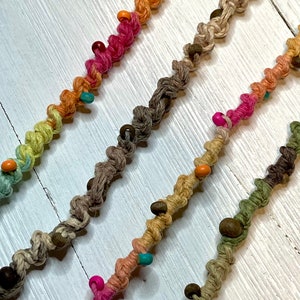 Beaded Hemp Hair Wraps 4pk - Etsy