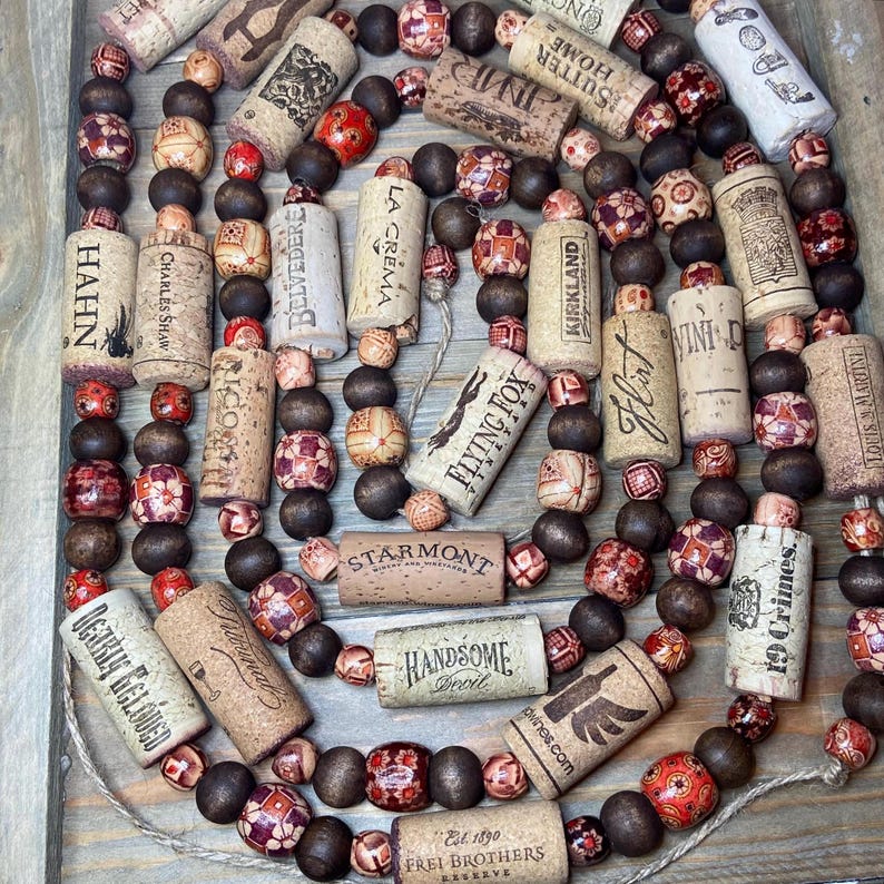 Wine Cork Garland- 10 Feet Long - Etsy