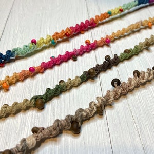 Beaded Hemp Hair Wraps 4pk - Etsy