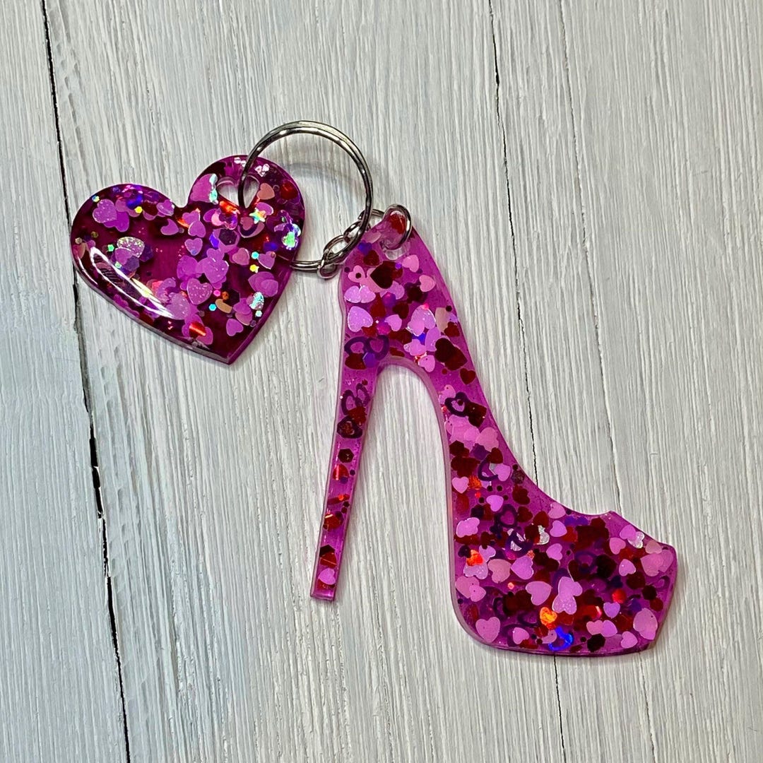High Heel Heart Keychain - Etsy
