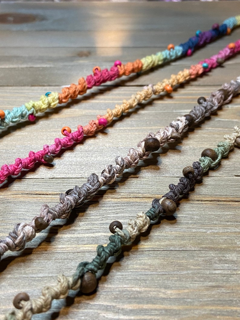Beaded Hemp Hair Wraps 4pk - Etsy