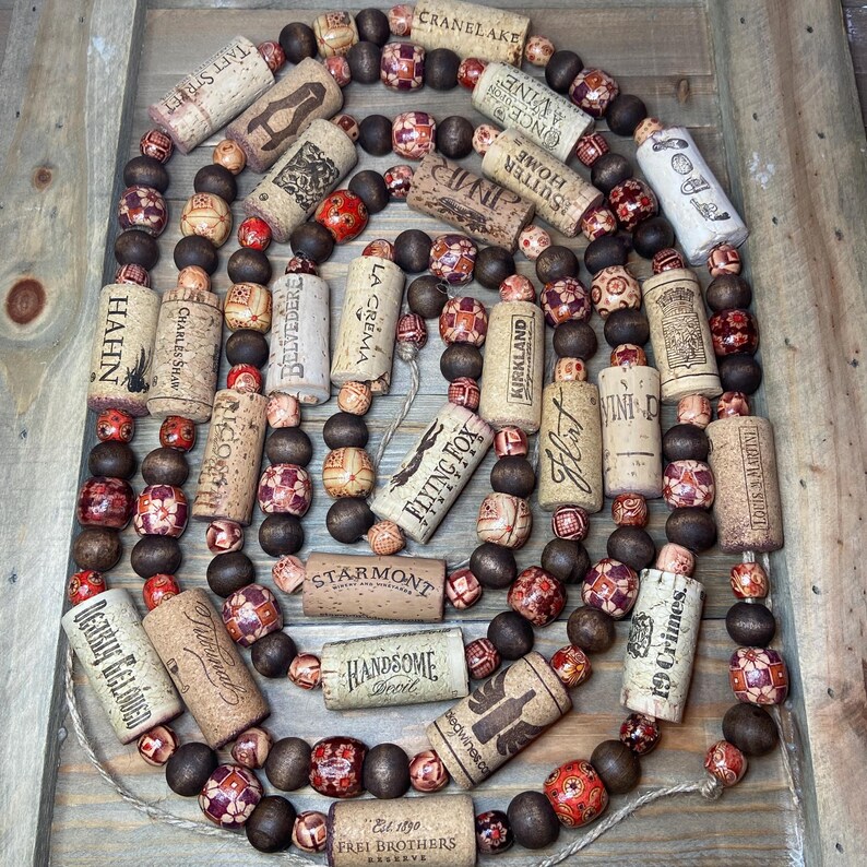 Wine Cork Garland- 10 Feet Long - Etsy