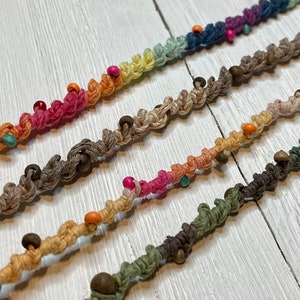 Beaded Hemp Hair Wraps 4pk - Etsy