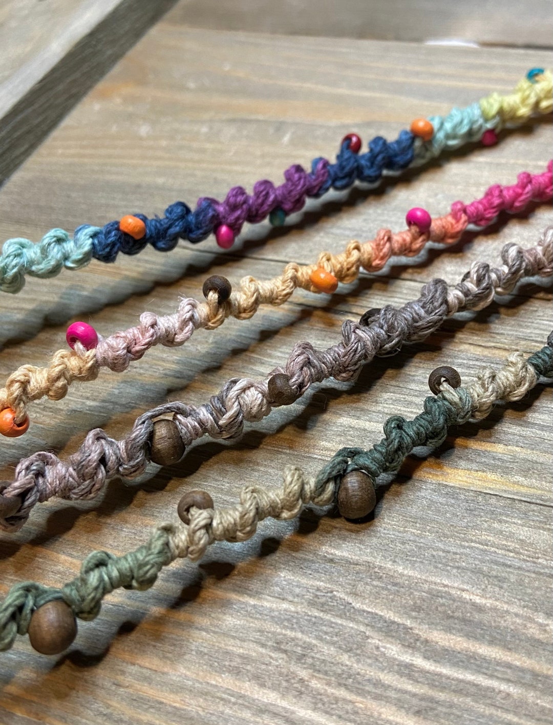 Beaded Hemp Hair Wraps 4pk - Etsy