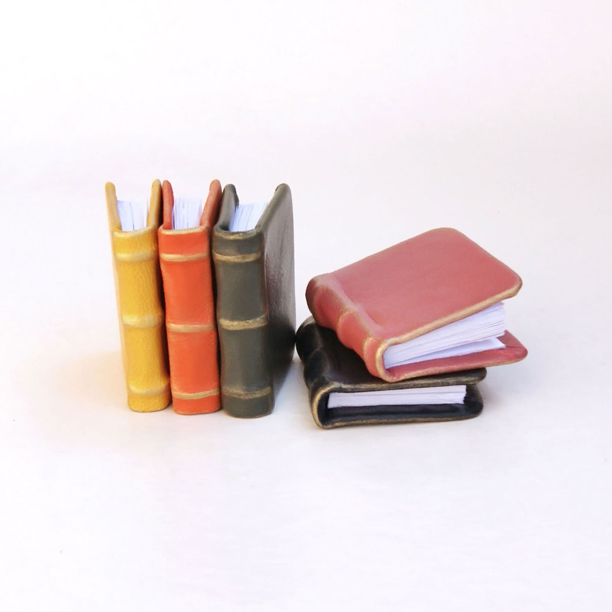 Set of 5 Tiny Leather Journals, Miniature Blank Books - Etsy