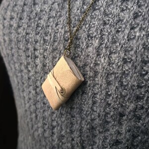 Set of 5 Mini Books, Necklace, Mini Book Jewelry, Mini Journal, Tiny ...