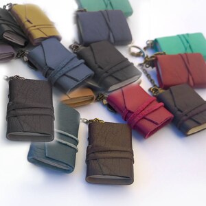Set of 5 Mini Books, Necklace, Mini Book Jewelry, Mini Journal, Tiny ...