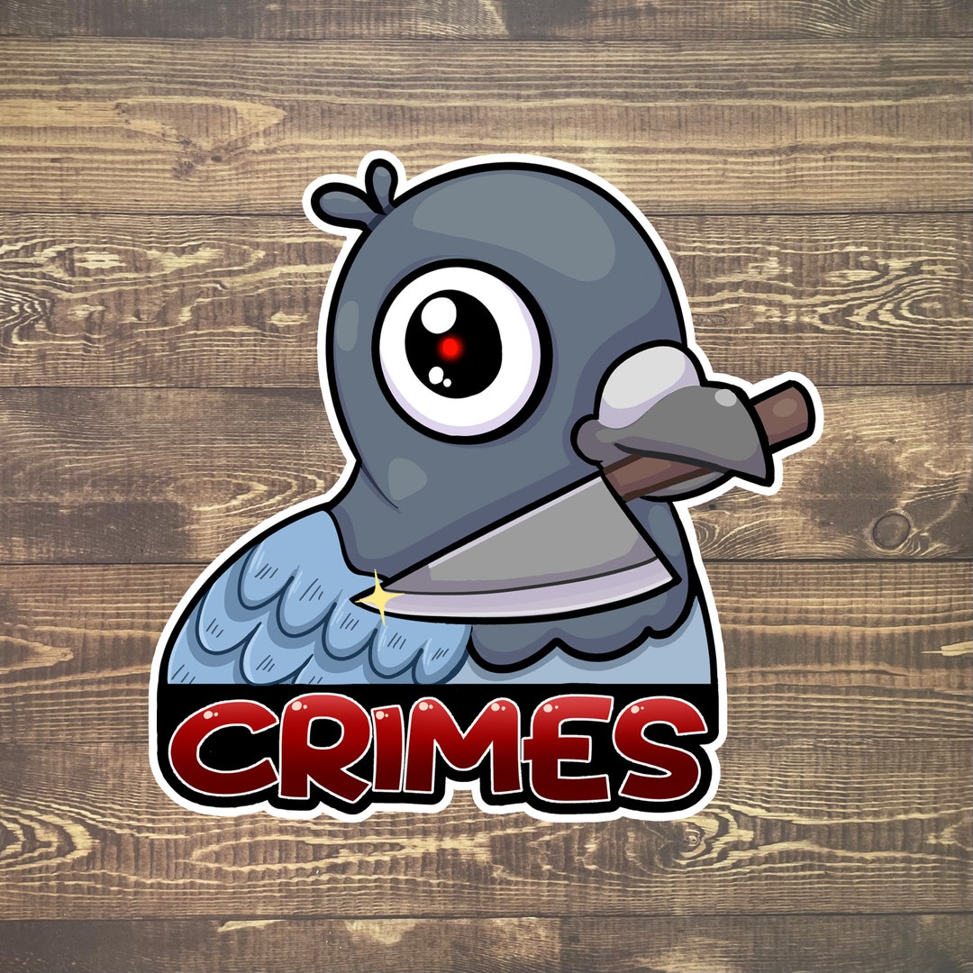 Pigeon Crimes UV Sticker Peeker Bird Cute Video Game - Etsy