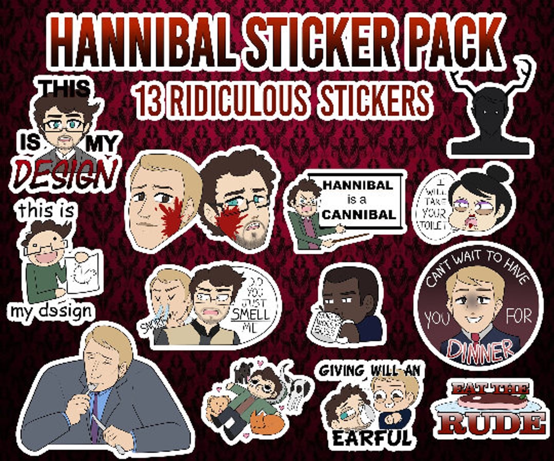 Hannibal NBC Funny Stickers - Etsy