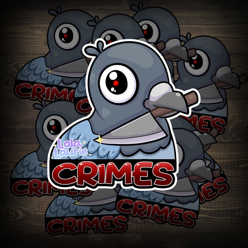 Pigeon Crimes UV Sticker Peeker Bird Cute Video Game - Etsy
