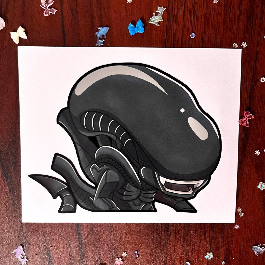 Alien Xenomorph Car Peeker - Alien Sci Fi Franchise Cute Chibi Sunproof ...