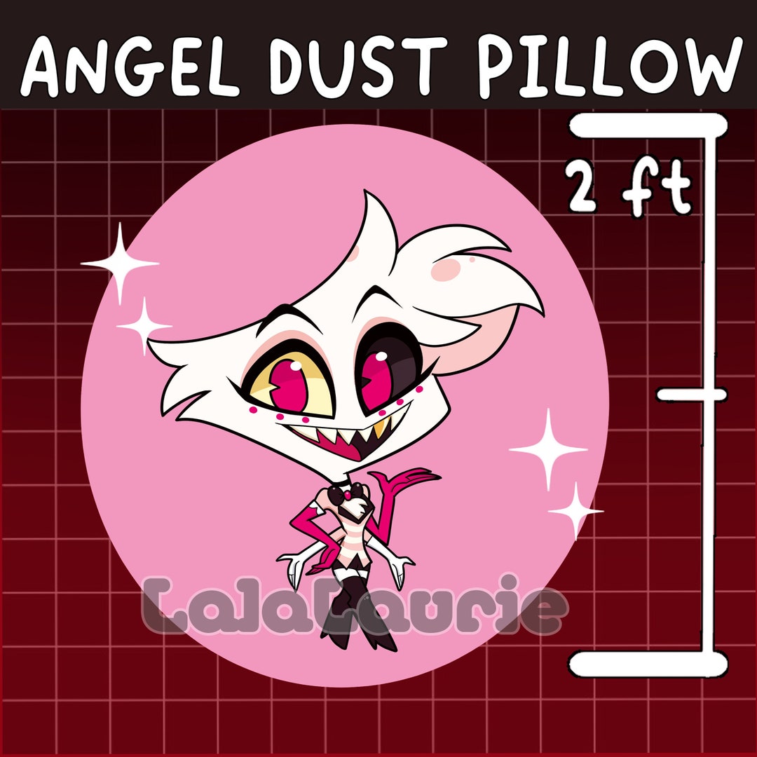Angel Dust Plush Circle Pillow 2ft Hazbin Hotel - Etsy