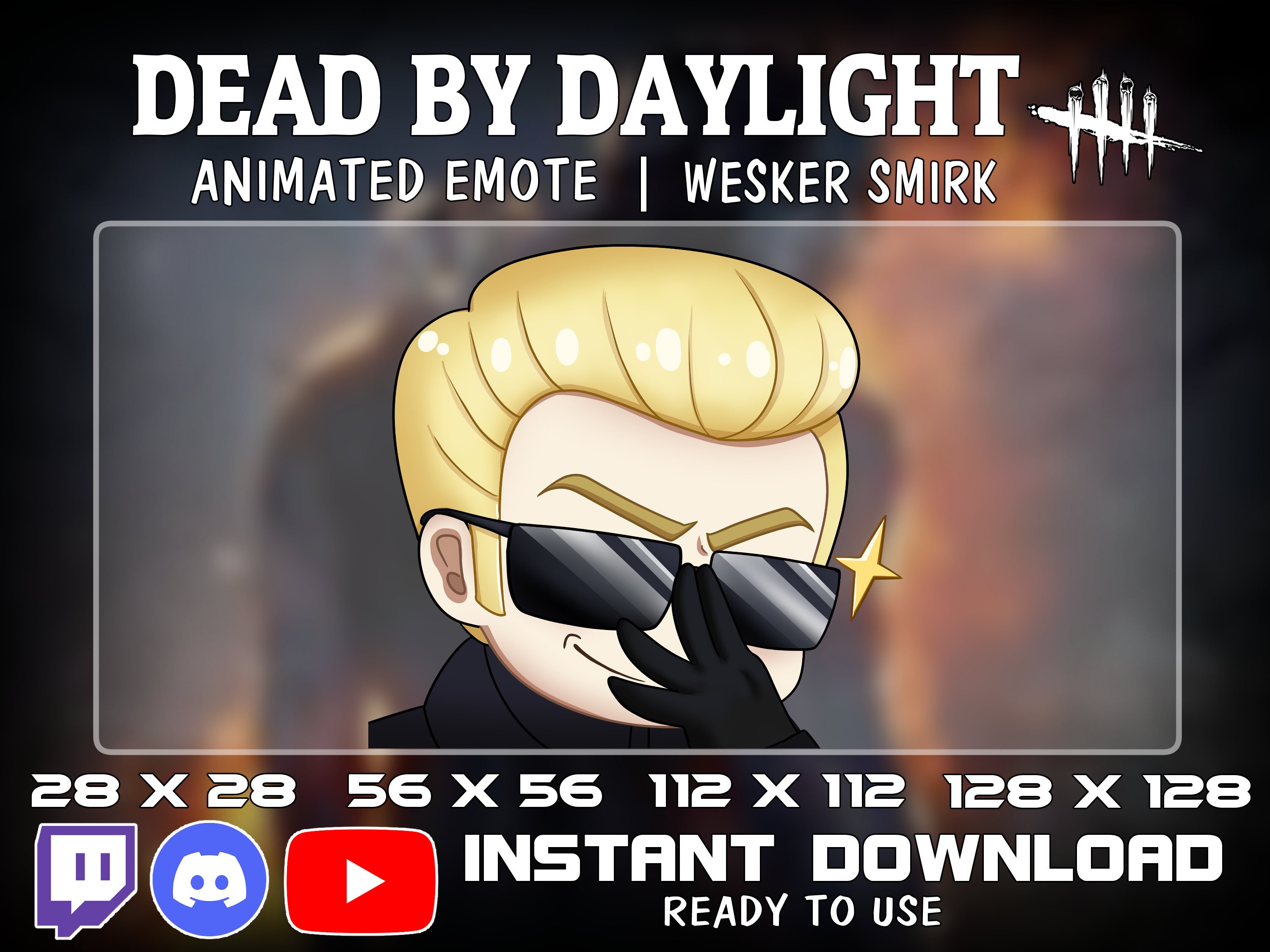 Albert Wesker Smirk Animierte Emote Dead By Daylight Resident - Etsy.de