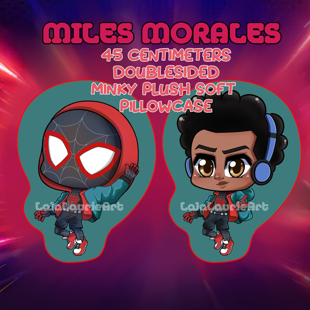 Miles Shaped 2 Feet Pillow Super Plush Soft Pillowcase Spiderverse - Etsy