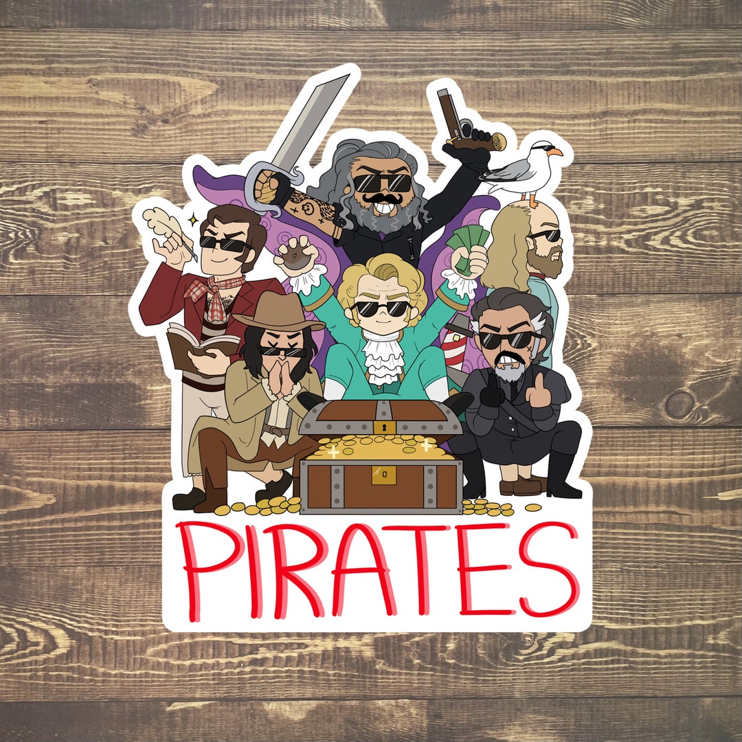 PIRATES OFMD Uv Sticker Peeker Cute Our Flag Means Death - Etsy