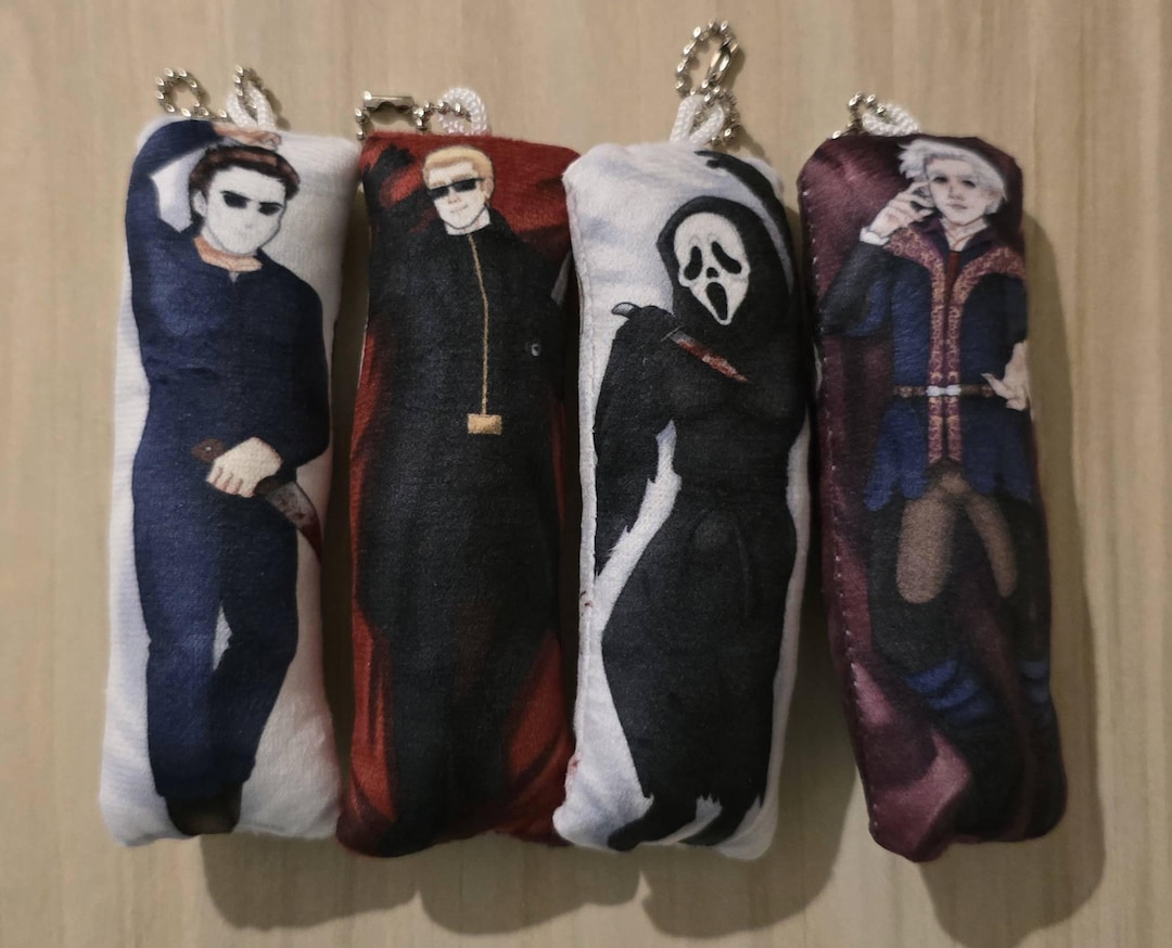 Mini Body Pillow Dakimakura Keychains - Wesker, Astarion, Myers, and ...