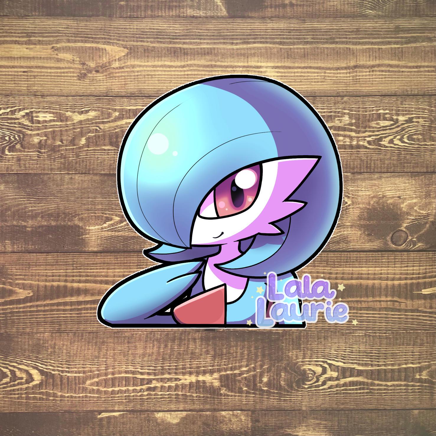 Gardevoir Shiny Decal Peeker Sticker Cute 5 X 5 Inches Waterproof ...