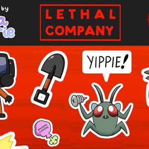 5x7 Weatherproof Sticker Sheet Lethal Company 15 Stickers - Etsy