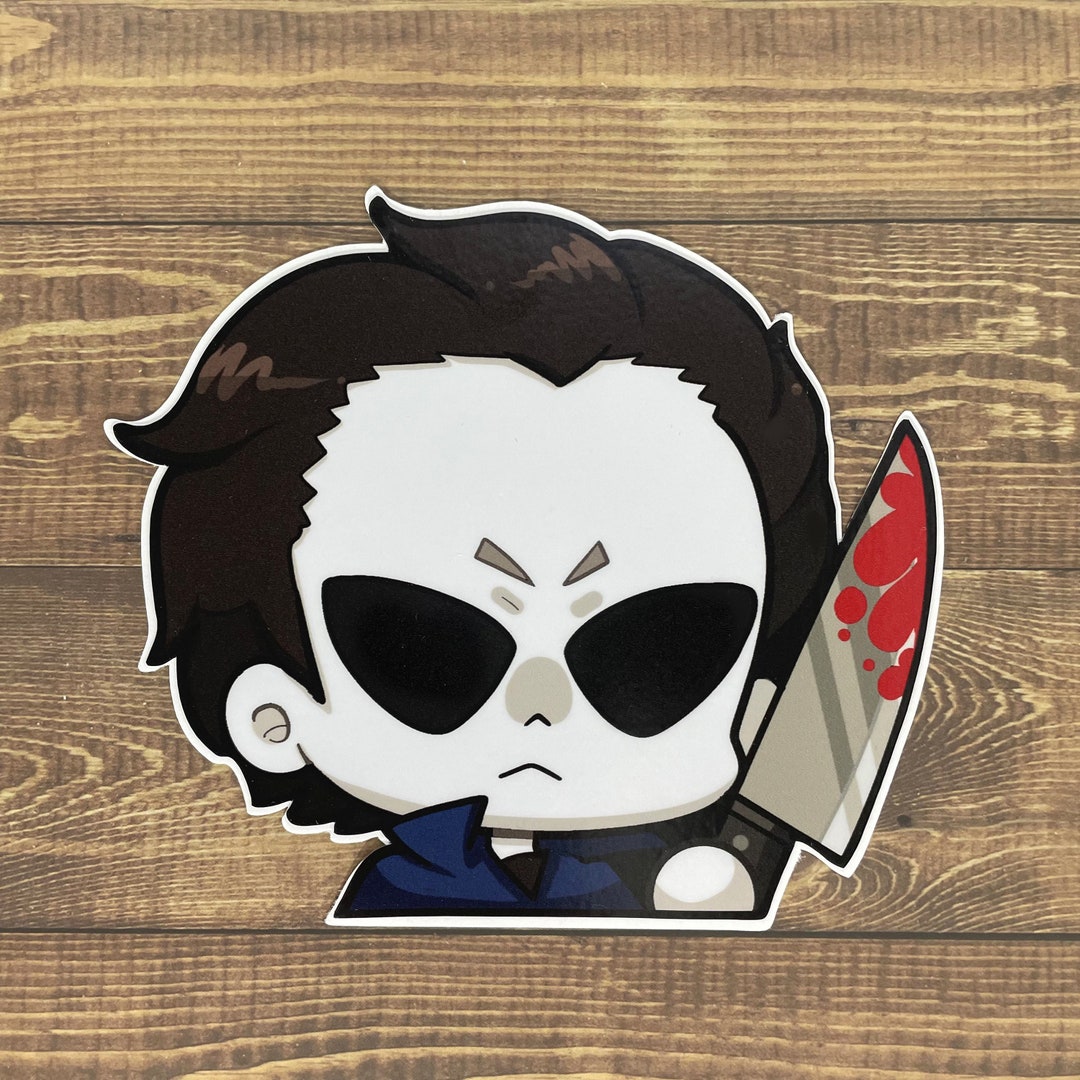 Michael Myers UV Sticker Peeker Halloween Horror Spooky Cute - Etsy