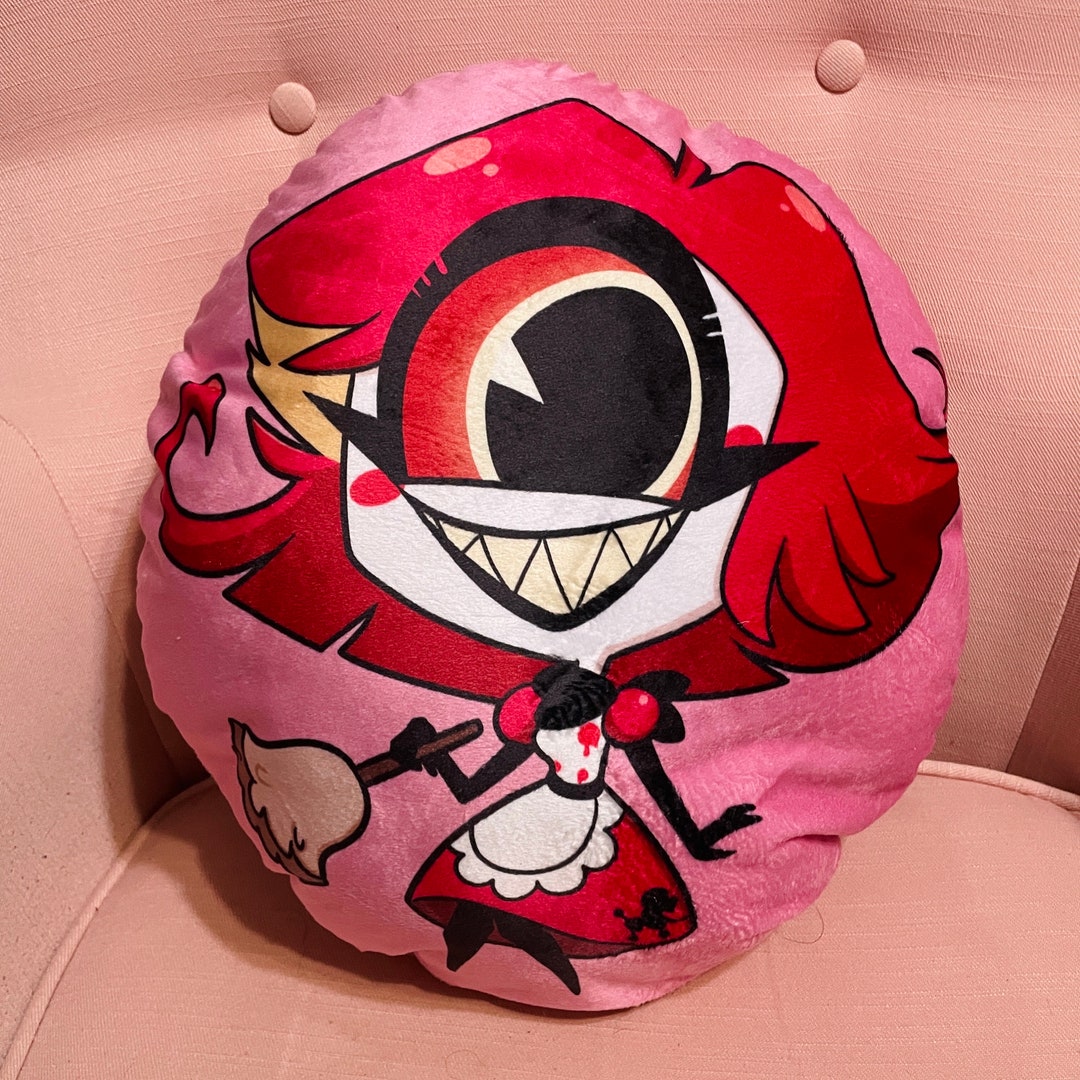 Niffty Plush Circle Pillow 2ft Hazbin Hotel - Etsy