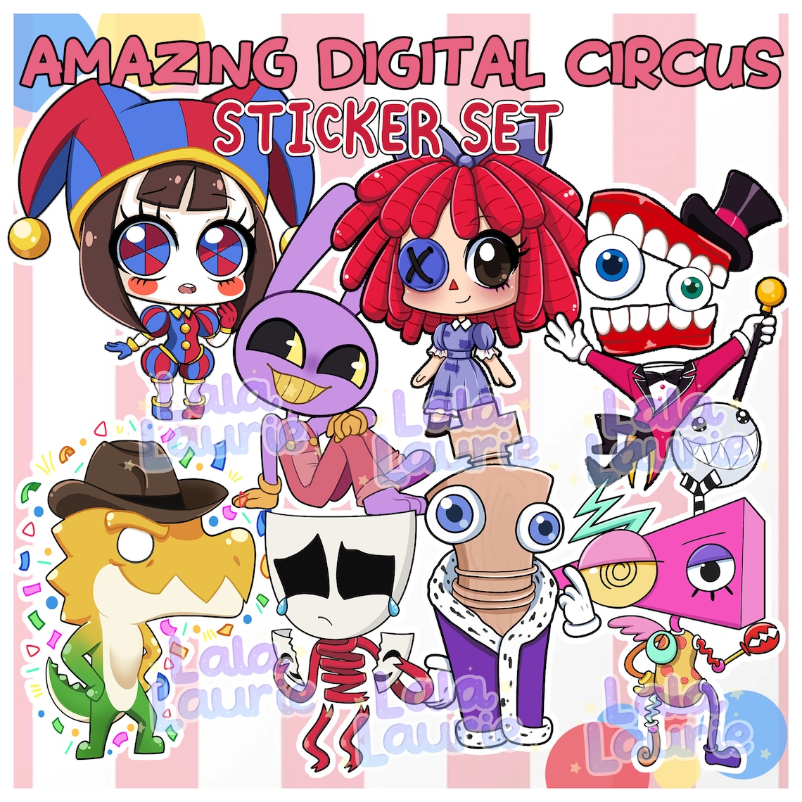 Amazing Digital Circus Sticker Set - Etsy