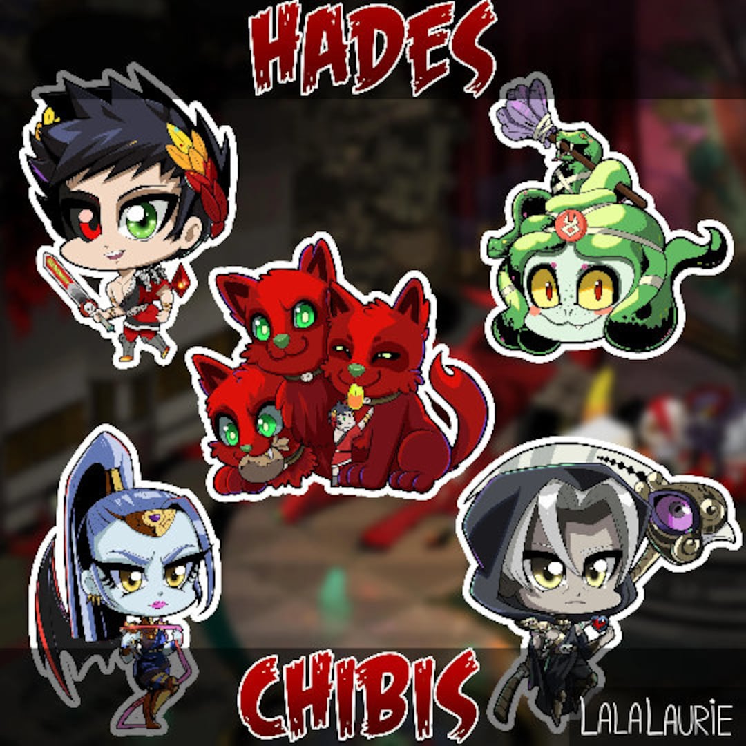 Hades Chibi Stickers and Acrylic Charms - Etsy