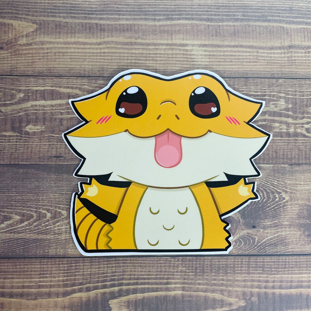Bearded Dragon UV Sticker Peeker Cute - Etsy