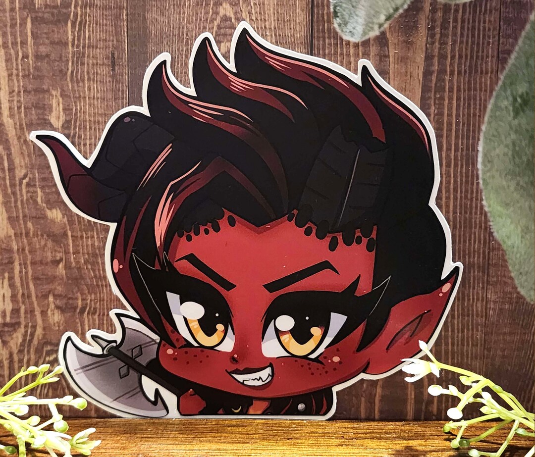 Karlach UV Sticker Weatherproof Peeker Cute Baldurs Gate 3 Video Game ...