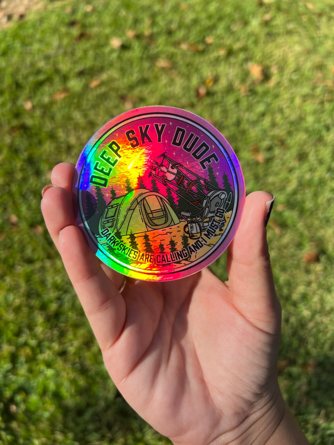 Dark Skies Holographic Sticker - Etsy