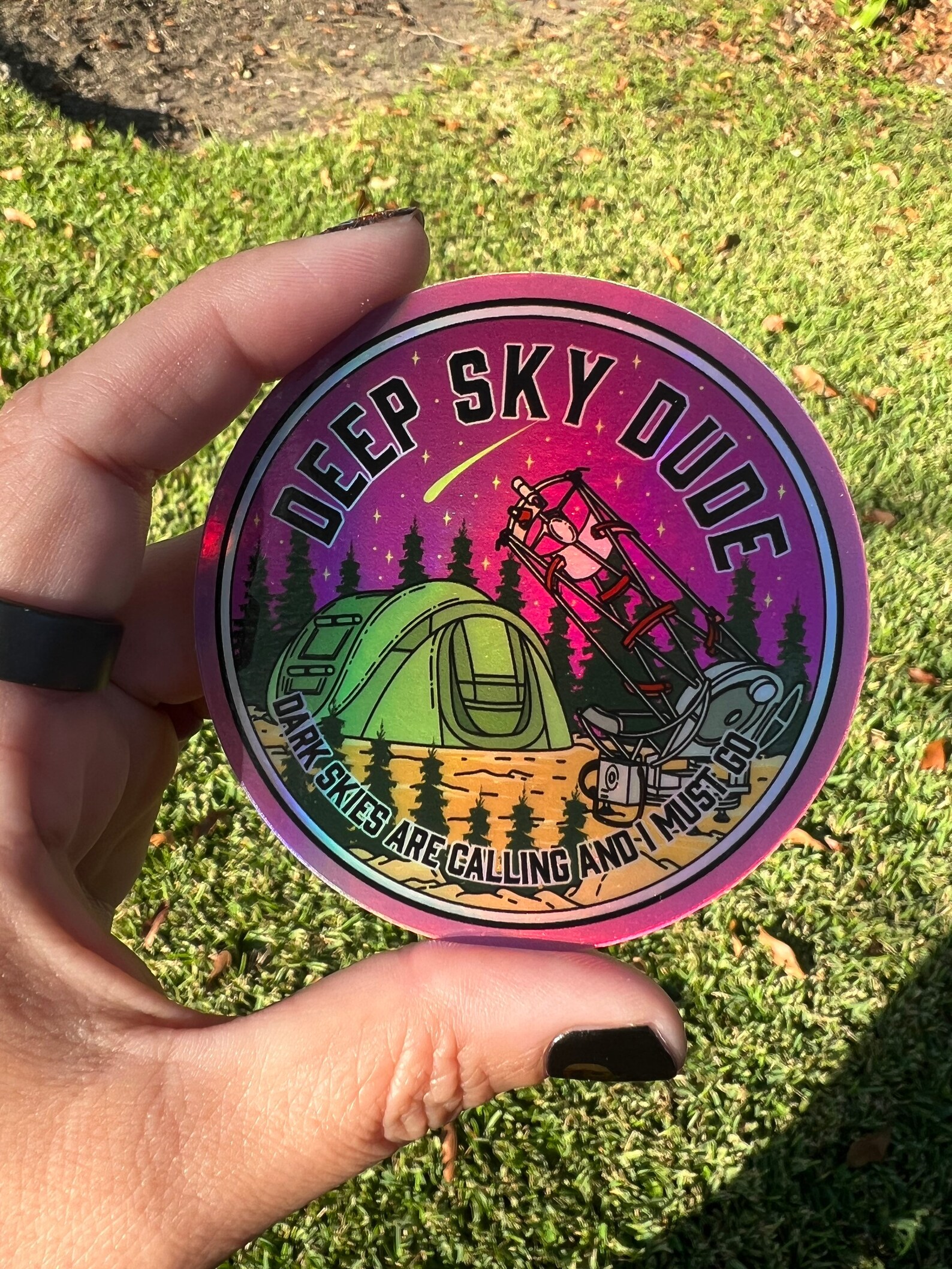 Dark Skies Holographic Sticker - Etsy