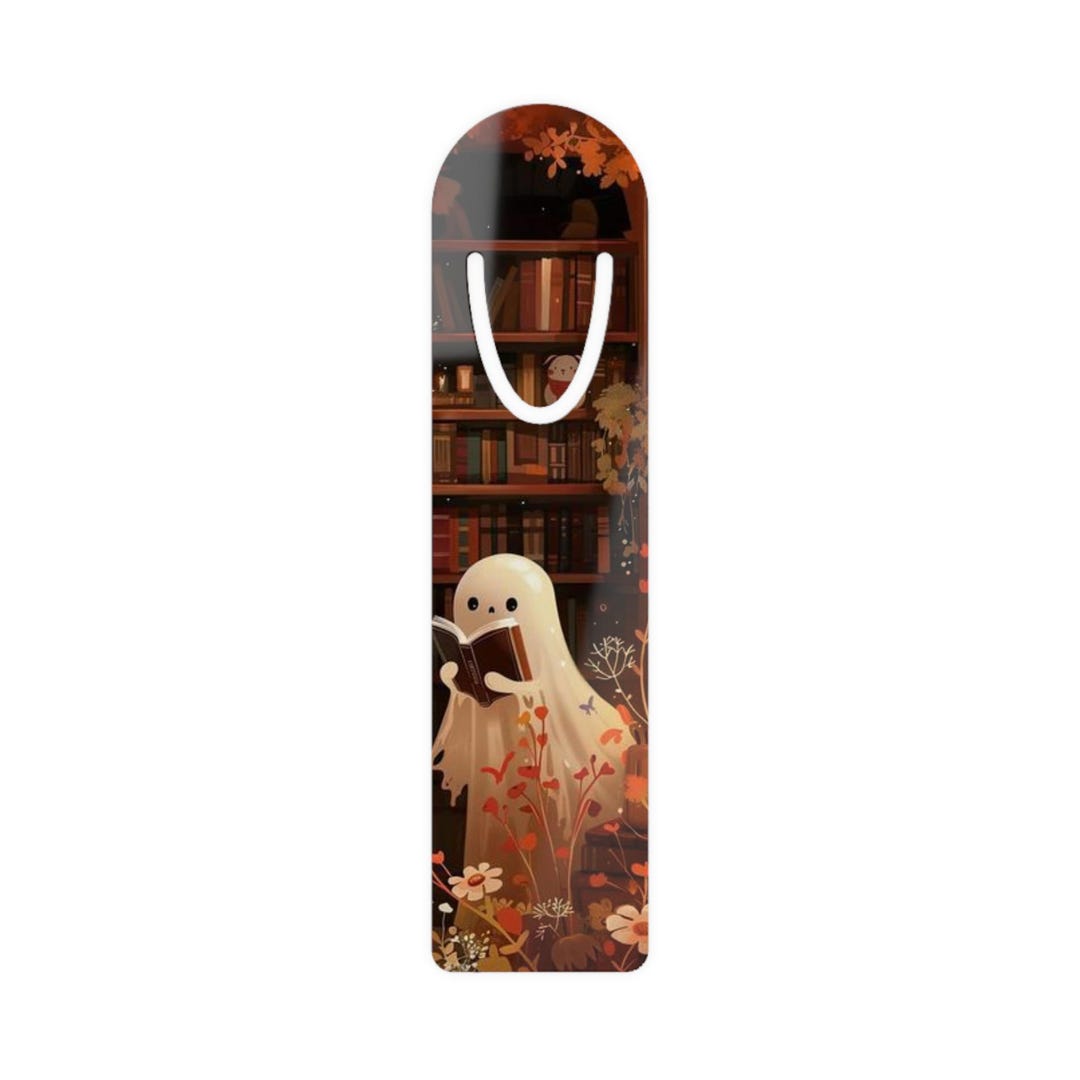 Ghost Reading Bookmark Cute Ghoul Book Lover Gift, Spooky Reader ...