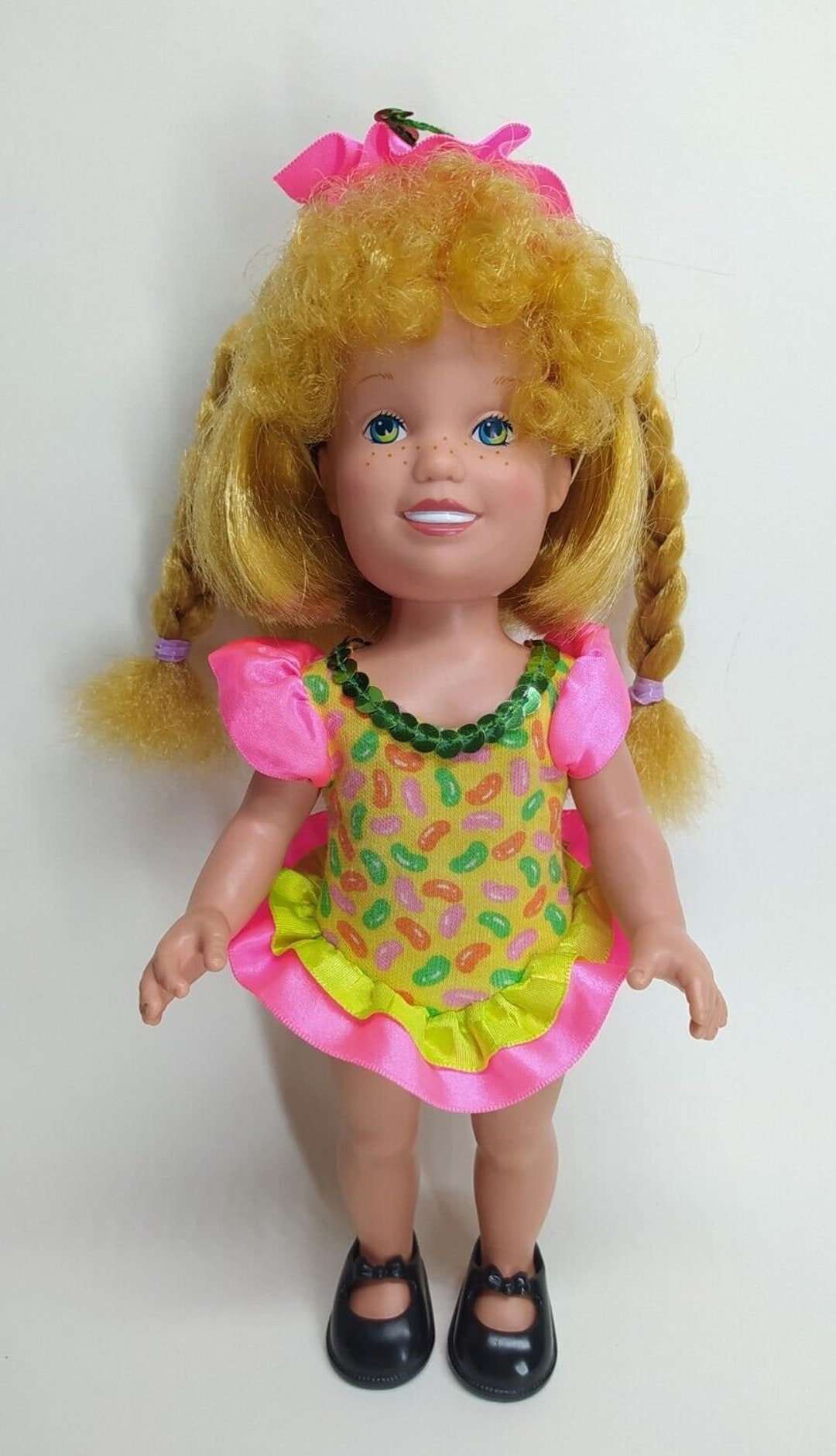 1987 Playskool Dolly Surprise Tippy Toes Growing Hair Doll Toy Redhead ...