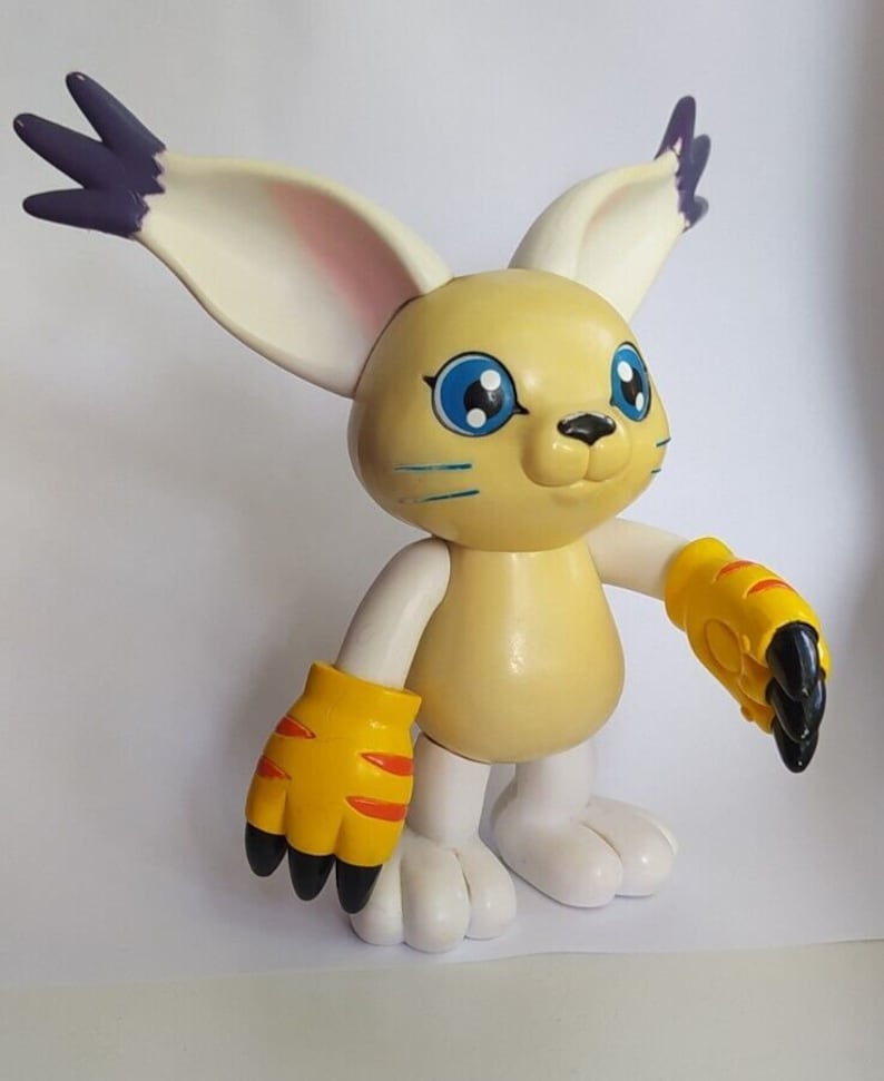 Digimon Talking Gatomon Tailmon Action Figure Bandai 2000 WORKS No Tail ...