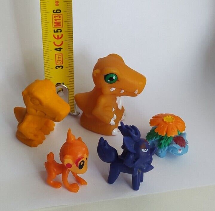 Pokemon, Bandai, Agumon, Digimon, Zurua, Eraser, Pencil Top, Mini ...