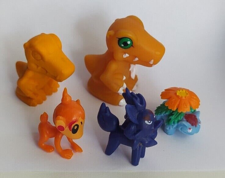 Pokemon, Bandai, Agumon, Digimon, Zurua, Eraser, Pencil Top, Mini ...