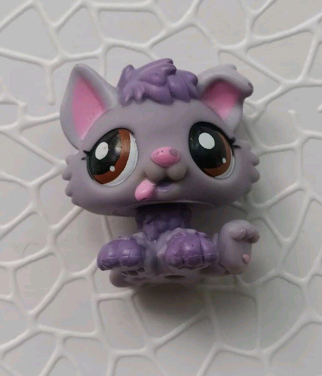 Littlest Pet Shop Authentic # 1752 Purple Baby Puppy Husky Brown Eyes ...