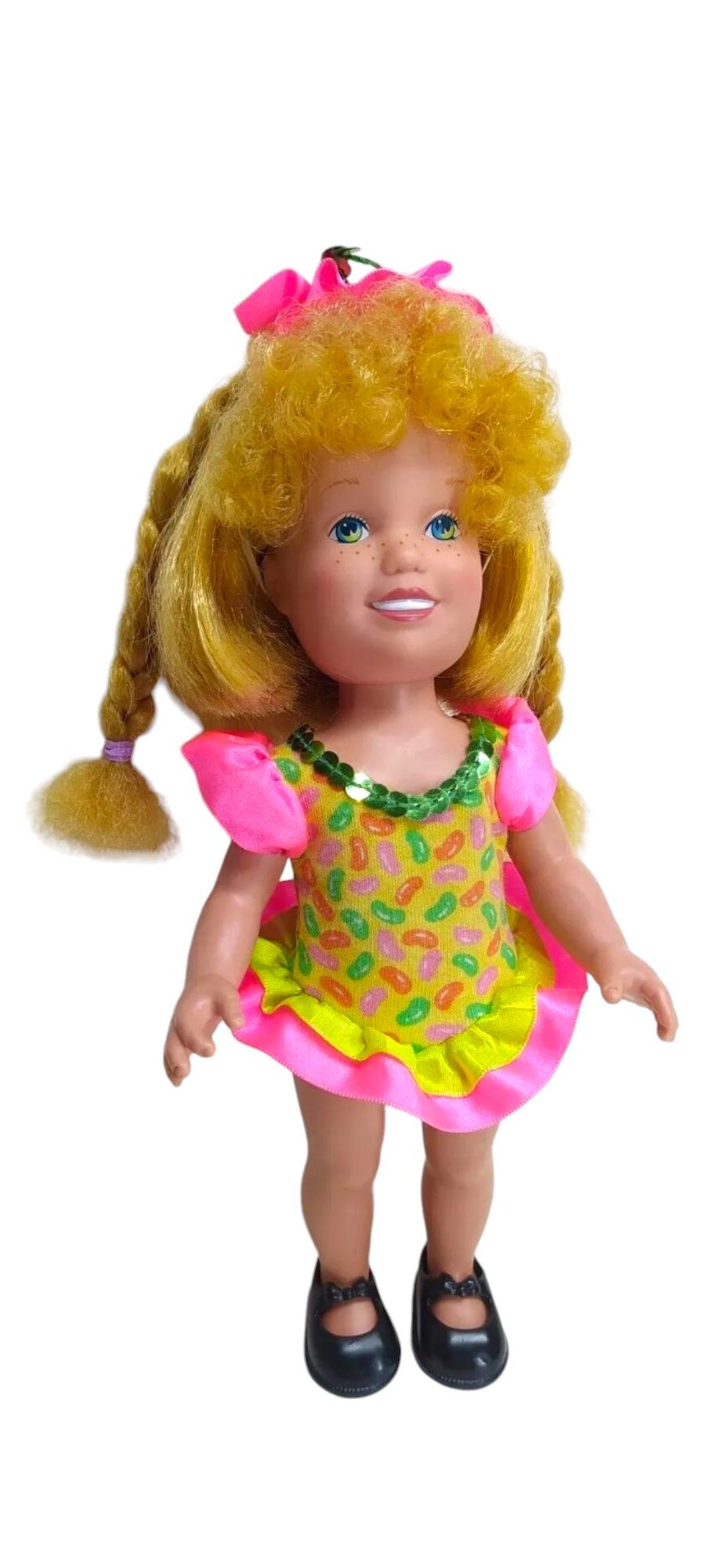 1987 Playskool Dolly Surprise Tippy Toes Growing Hair Doll Toy Redhead ...