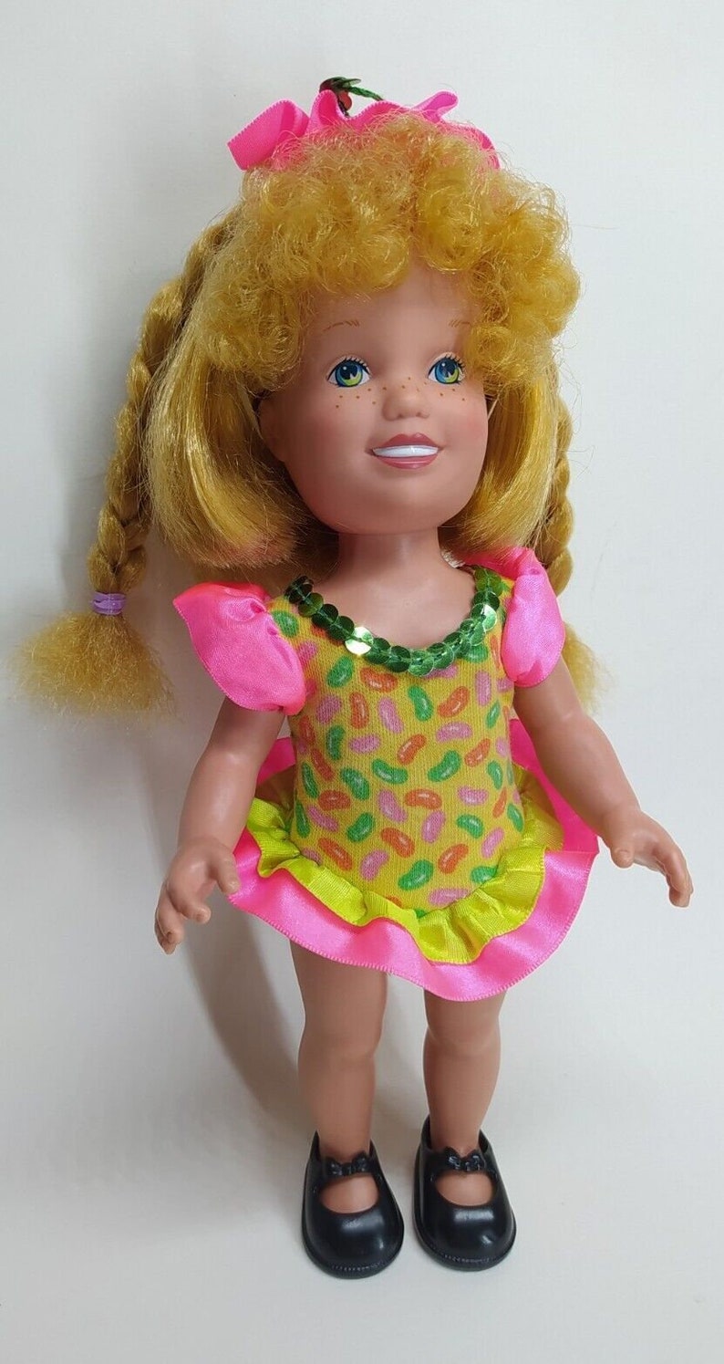 1987 Playskool Dolly Surprise Tippy Toes Growing Hair Doll Toy Redhead ...