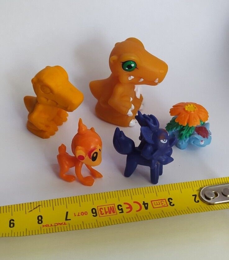 Pokemon, Bandai, Agumon, Digimon, Zurua, Eraser, Pencil Top, Mini ...