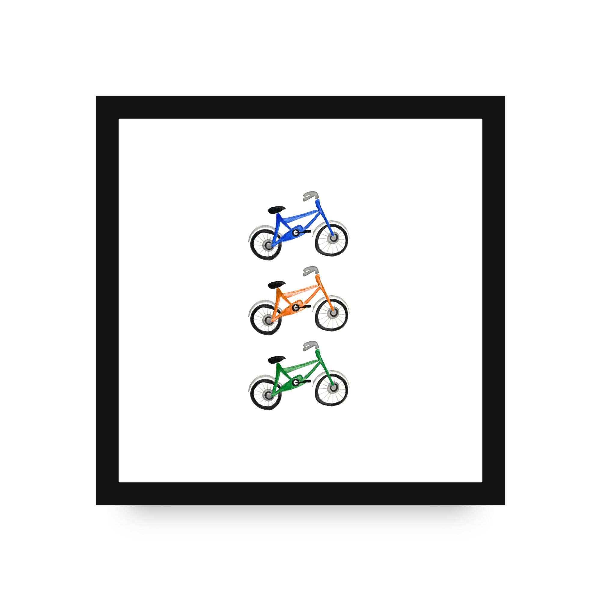 Watercolor Bikes Art Print | Classic Bike Print | Bicycle Wall Art ...
