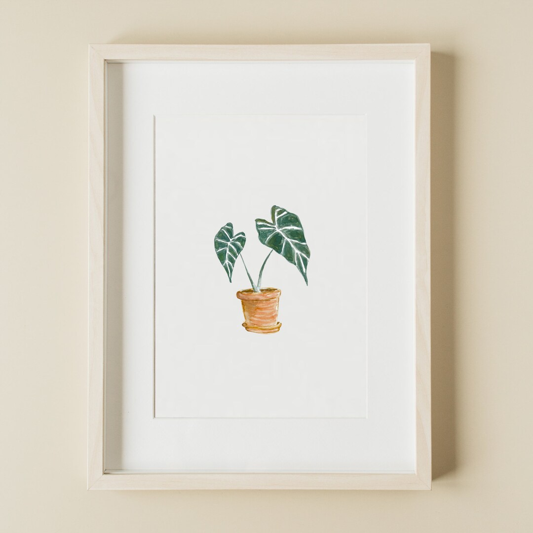Watercolor Potted Plant Art Print | Houseplant Wall Art Decor ...