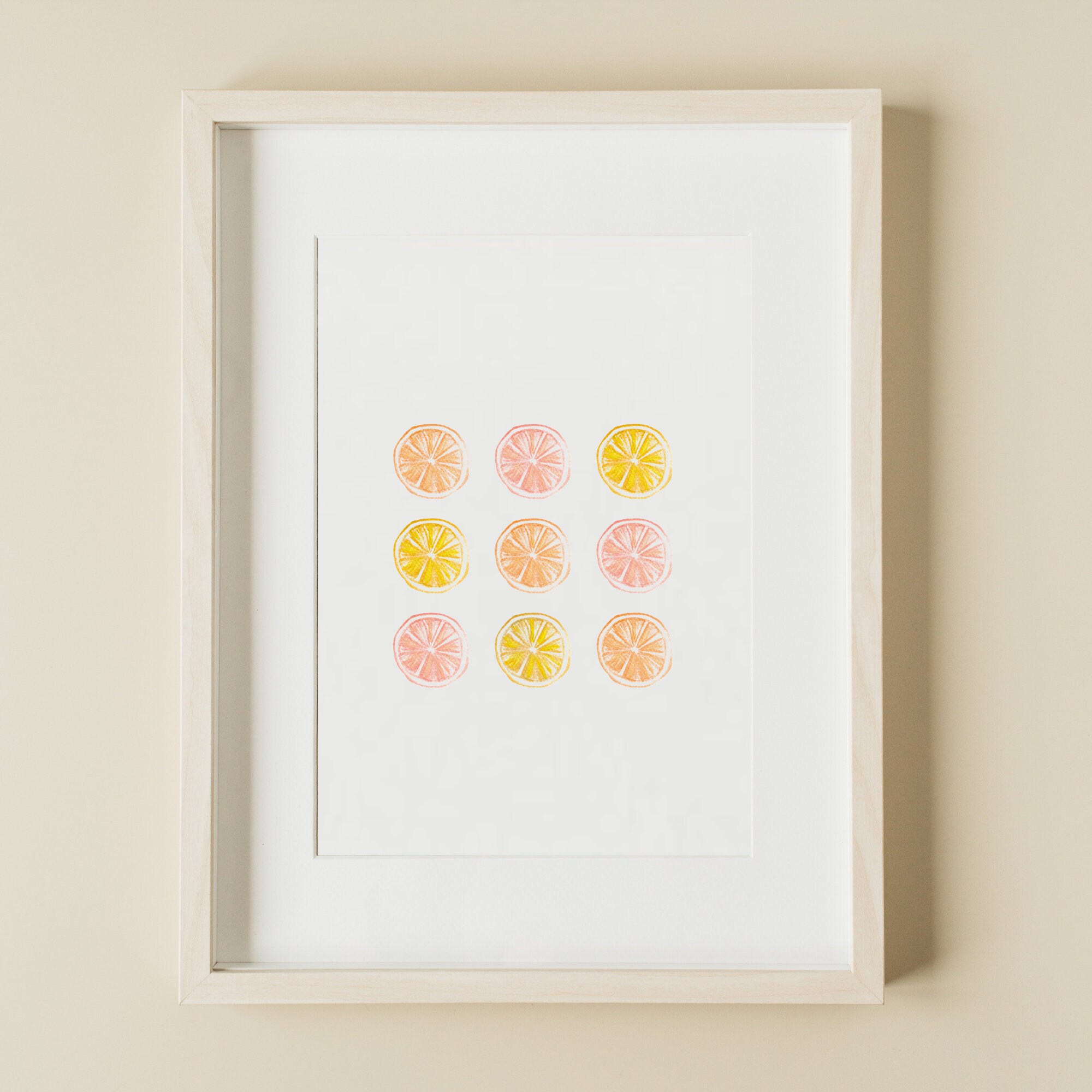 Watercolor Citrus Art Print | Trendy Art Print | Food Art Print ...