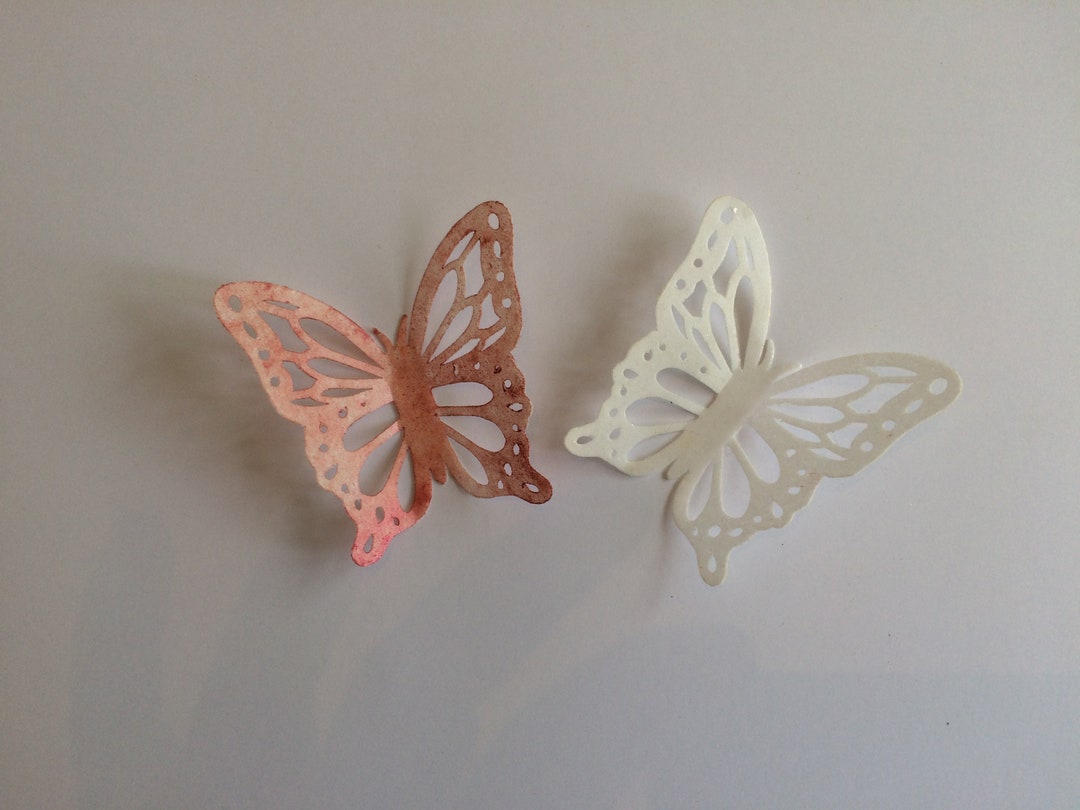 Precut Intricate Edible Wafer Shimmer Butterflies Pack Of 12 Etsy