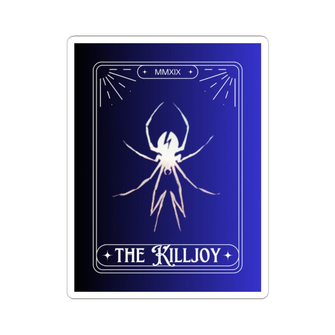 Emo Tarot Card Sticker | Blue Version - Etsy UK