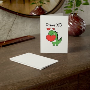 Emo Dinosaur Card - Etsy