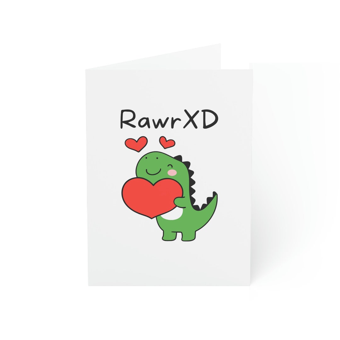 Emo Dinosaur Card - Etsy
